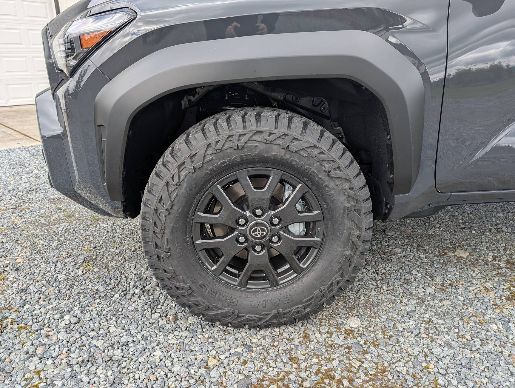 285/70R17 Baja Boss A/T tires on stock SR5 wheels, no rub | 2025 ...