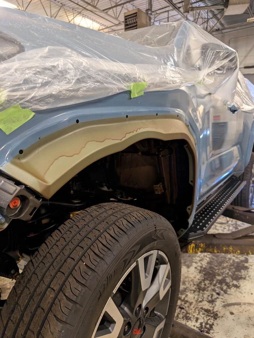Heritage Blue TRD sport + matte PPF wrap, black roof wrap, TE37 wheels ...