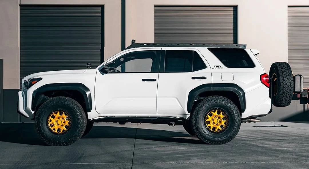 37's fitted on 6th gen 2025 4Runner by Westcott (37" inch tires + gold ...