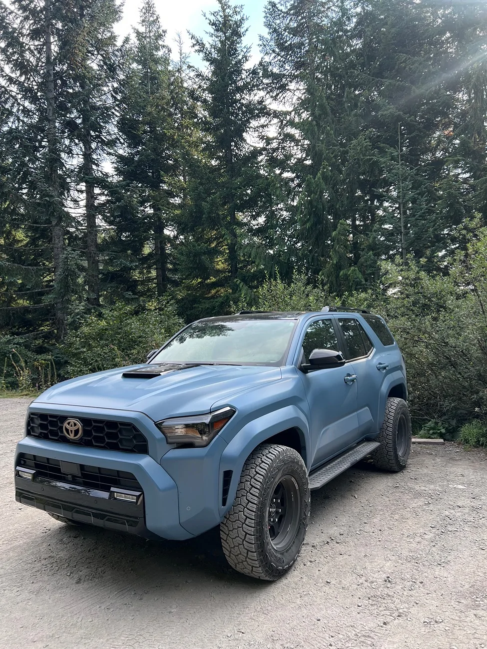 Heritage Blue TRD sport + matte PPF wrap, black roof wrap, TE37 wheels ...