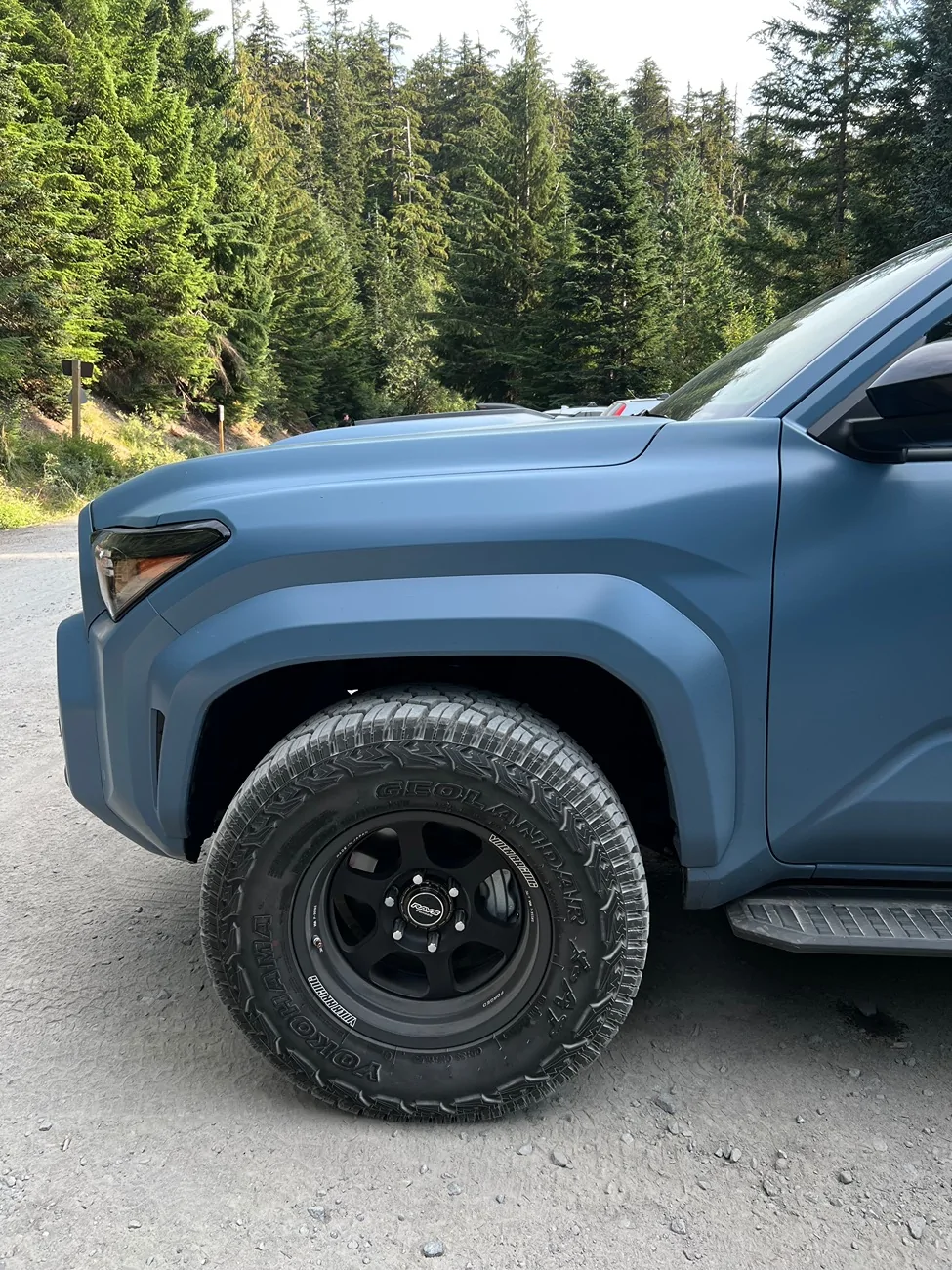 Heritage Blue TRD sport + matte PPF wrap, black roof wrap, TE37 wheels ...