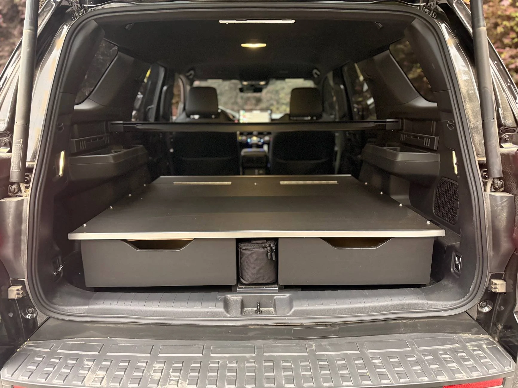 Rear seat delete with platform & storage drawers DIY project (non ...