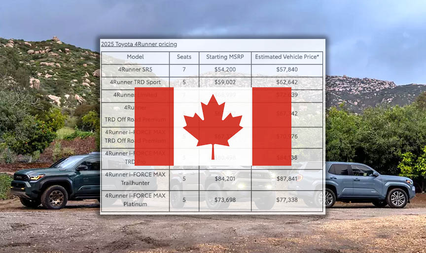Canadian Pricing Released for 2025 4Runner | 2025 4Runner Forum (6th ...