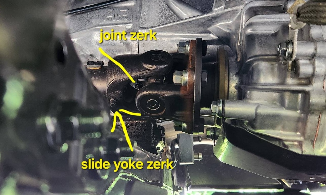 Drive shaft (propellar shaft) grease zerk fittings - 4WD (TRD ORP ...