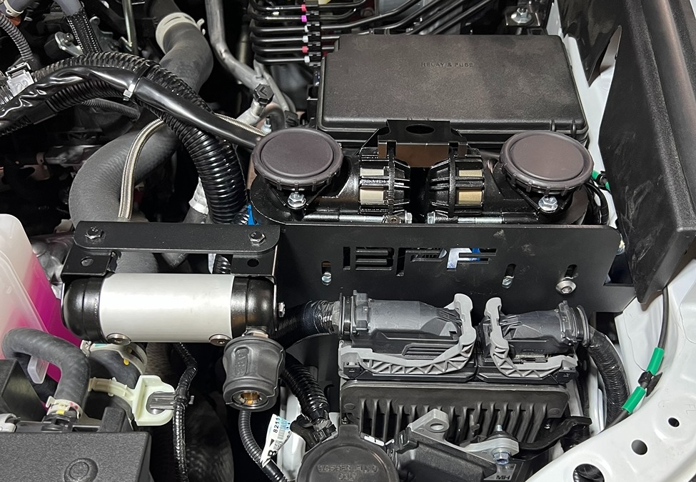 Air compressor installed with BPF 2025+ 4runner twin compressor mount ...