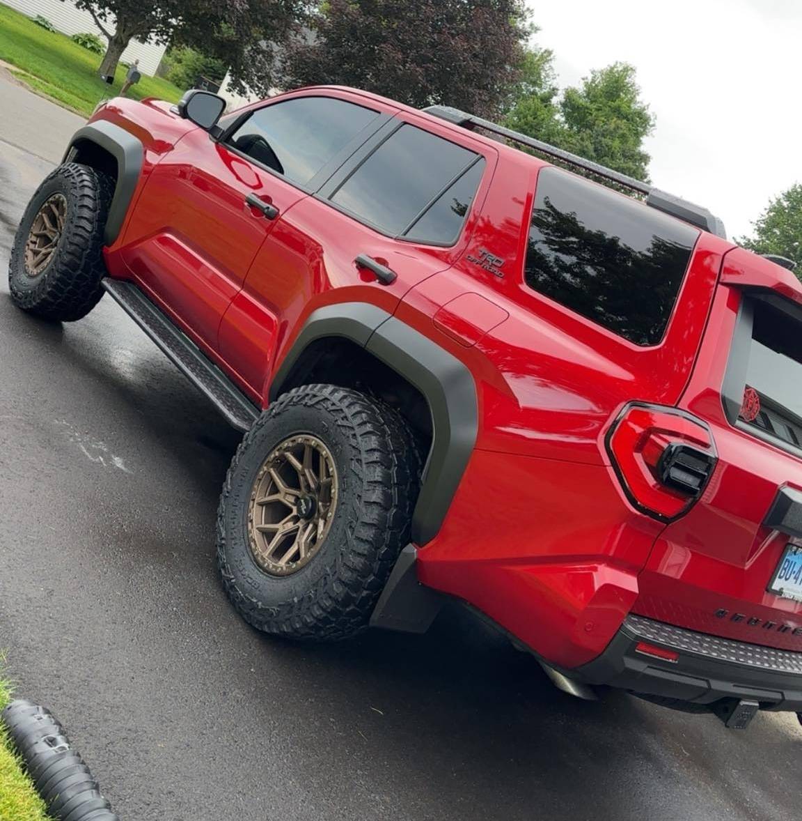 Supersonic Red TRD Off-Road build: 17x9 RockTrix 12mm offset wheels ...