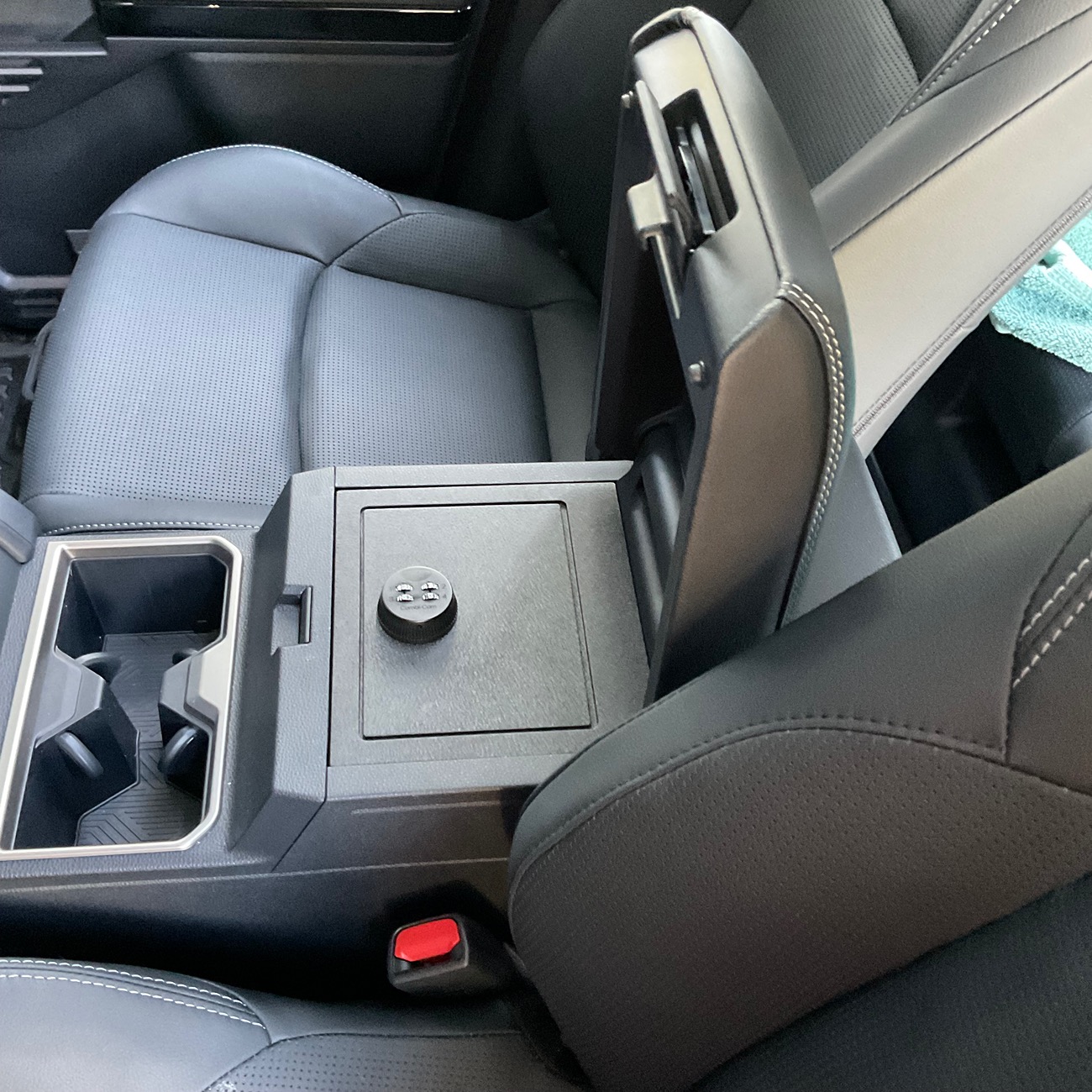 Installed OEM Toyota locking console steel safe (myself) | 2025 ...