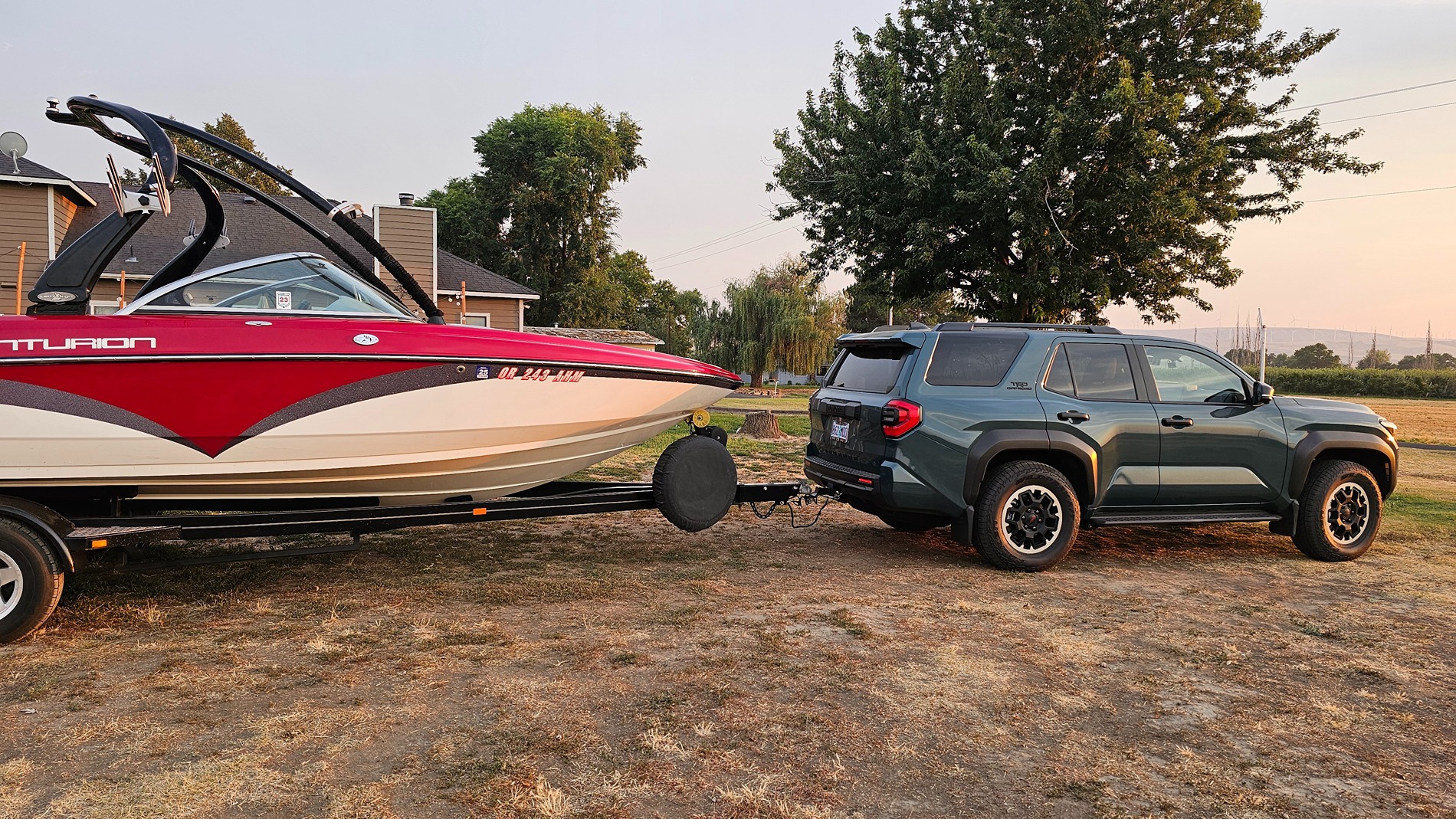 Gen6 4Runner towing capacity is awesome! Towed 5700lb boat in 95°+ for ...