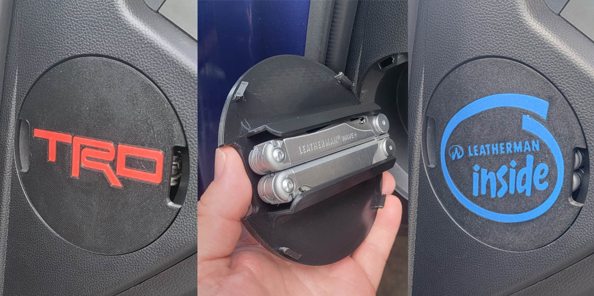 Dash Cubby Cover w/ built-in Leatherman holder - 3D print file | 2025 ...