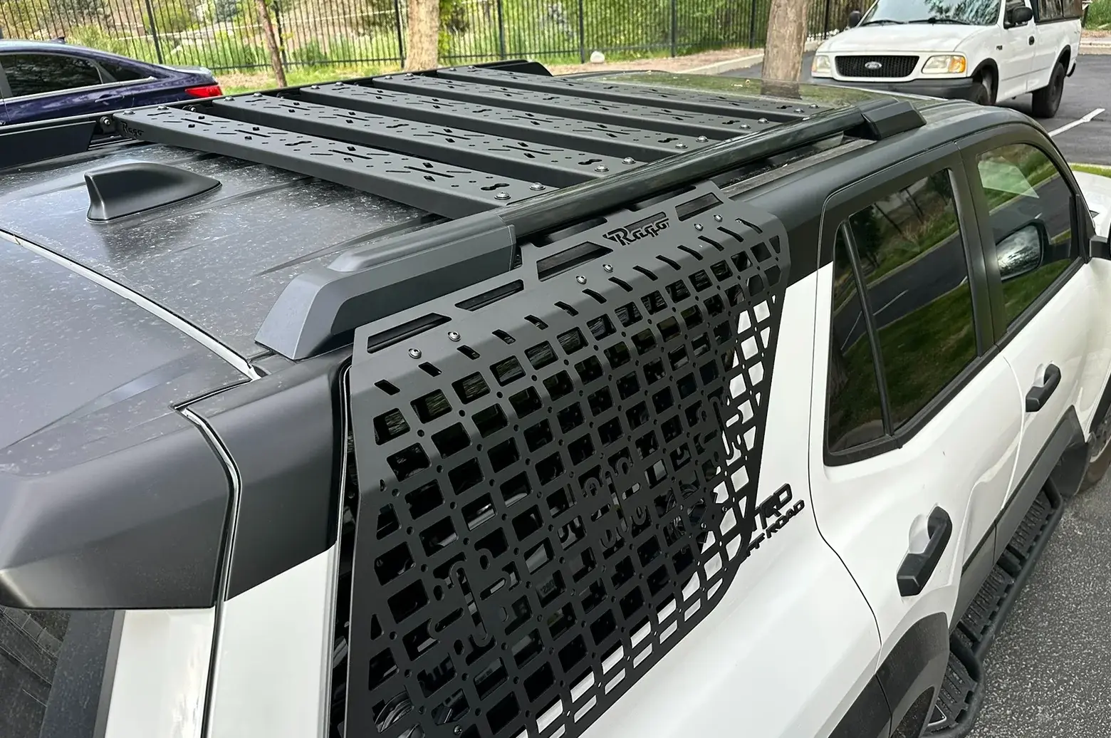 Rago Molle Panels and Roof Rack Crossmembers installed w/ OEM Roof Rack ...